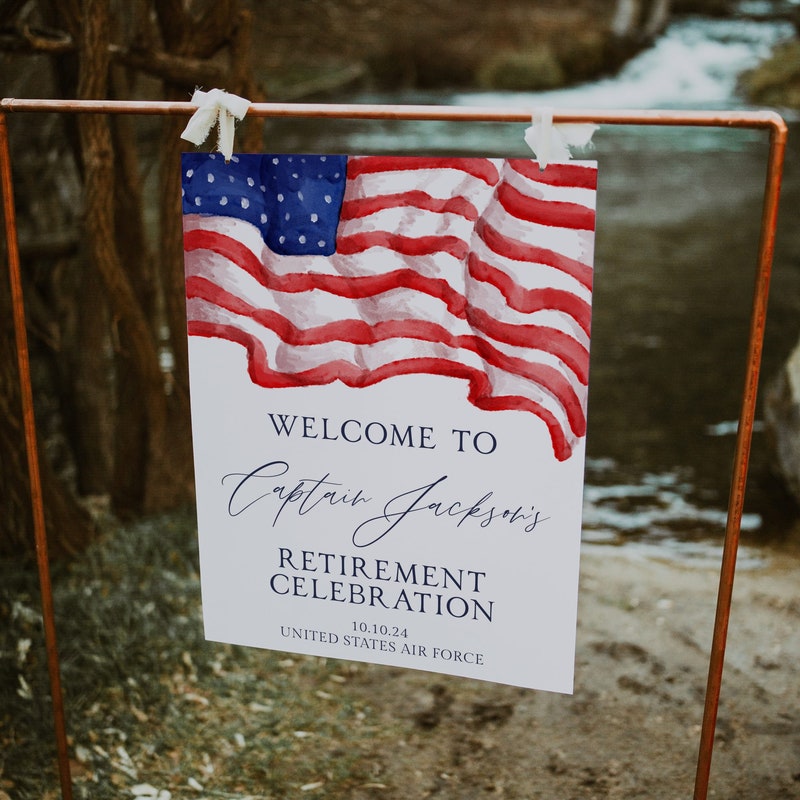 Military Retirement Sign - Etsy