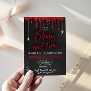 Bloody Good Time Halloween Invitation Template, Printable Vampire ...
