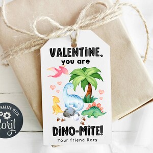 Dinosaur Valentine Gift Tag Template Printable You Are | Etsy