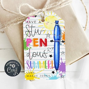Have A Stupendous Summer Gift Tag Template, Printable End of Year ...