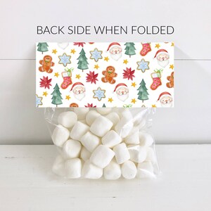 Merry Christmas Bag Topper Template, Printable Cute Holiday Gingerbread ...