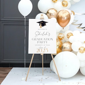 Graduation Welcome Sign Template, Printable Class of 2025 Graduate ...