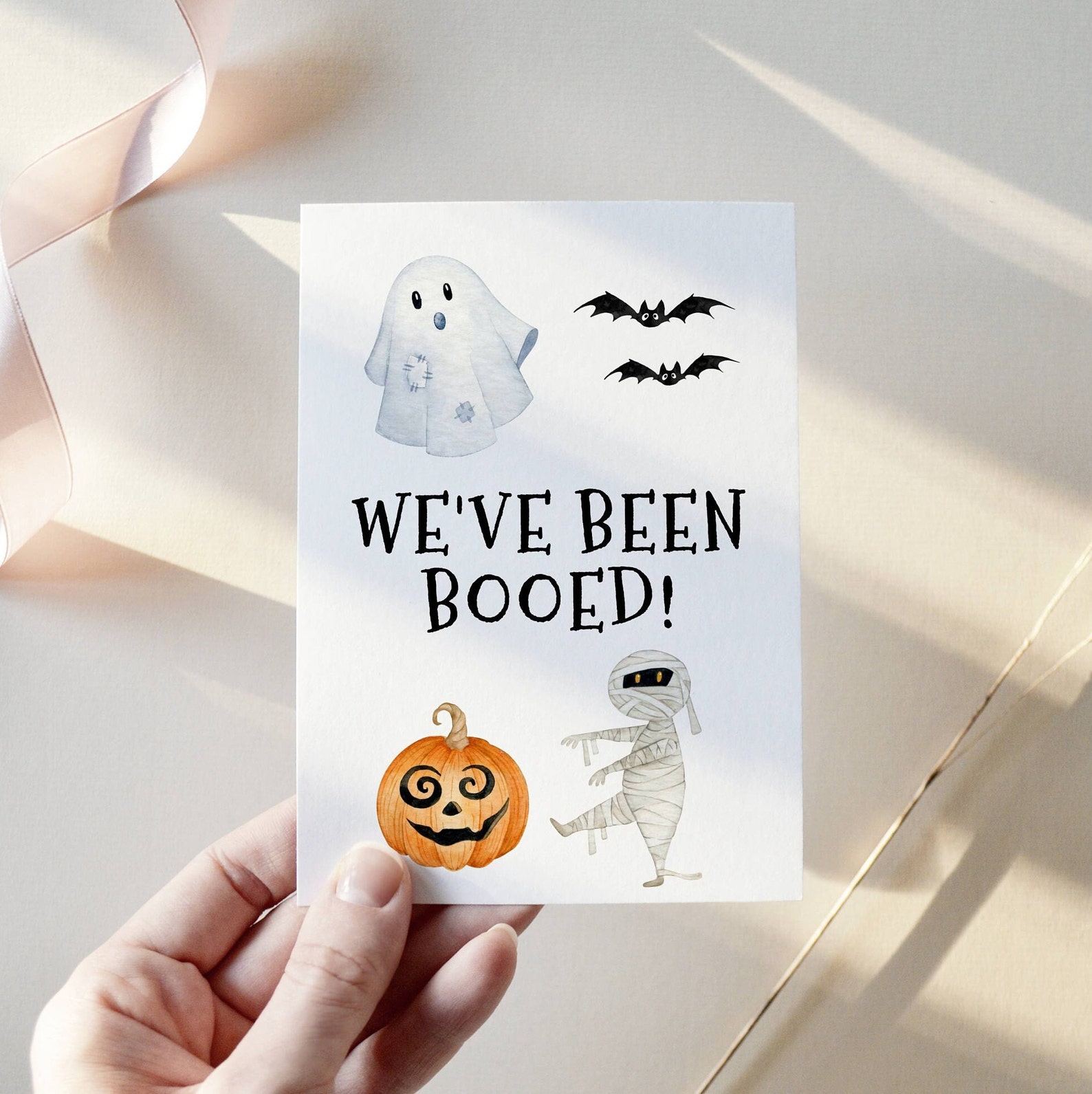 Editable Halloween You've Been Booed Sign Template, Printable We've ...