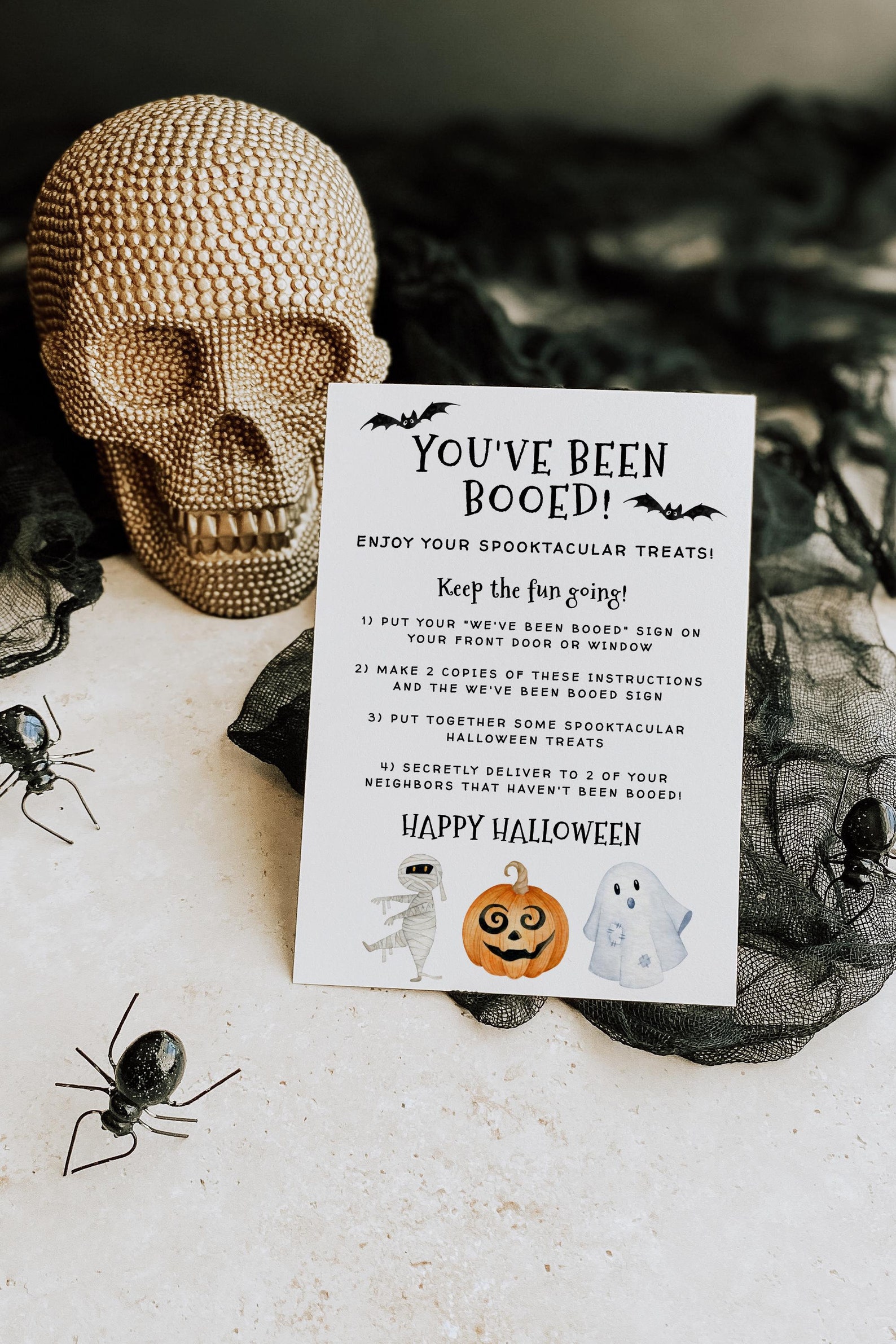 Editable Halloween You've Been Booed Sign Template - Etsy