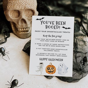 Editable Halloween You've Been Booed Sign Template, Printable We've ...