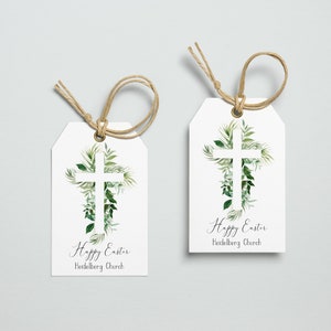 Easter Cross Gift Tag Template Printable Easter Favor Tags | Etsy