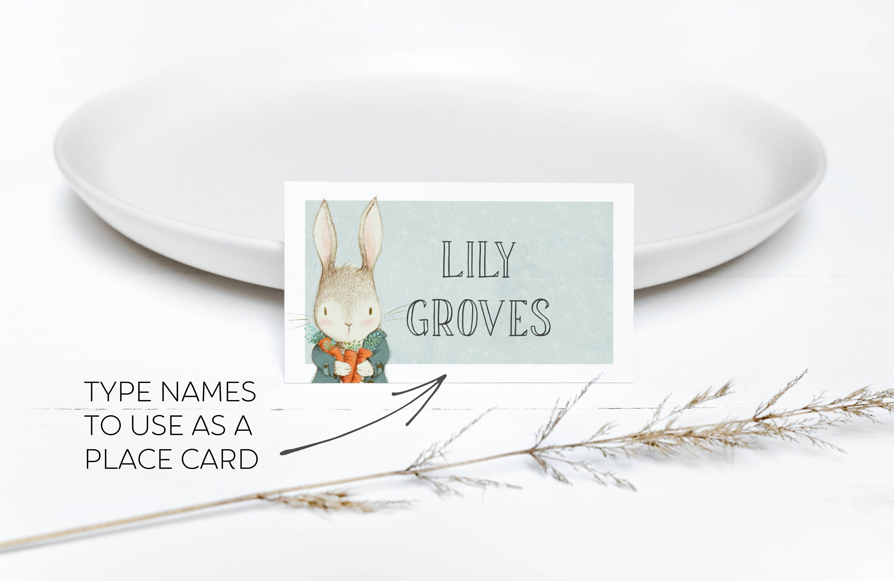 Editable Easter Food Label Template Printable Easter Bunny | Etsy