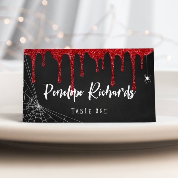Halloween Place Card - Etsy
