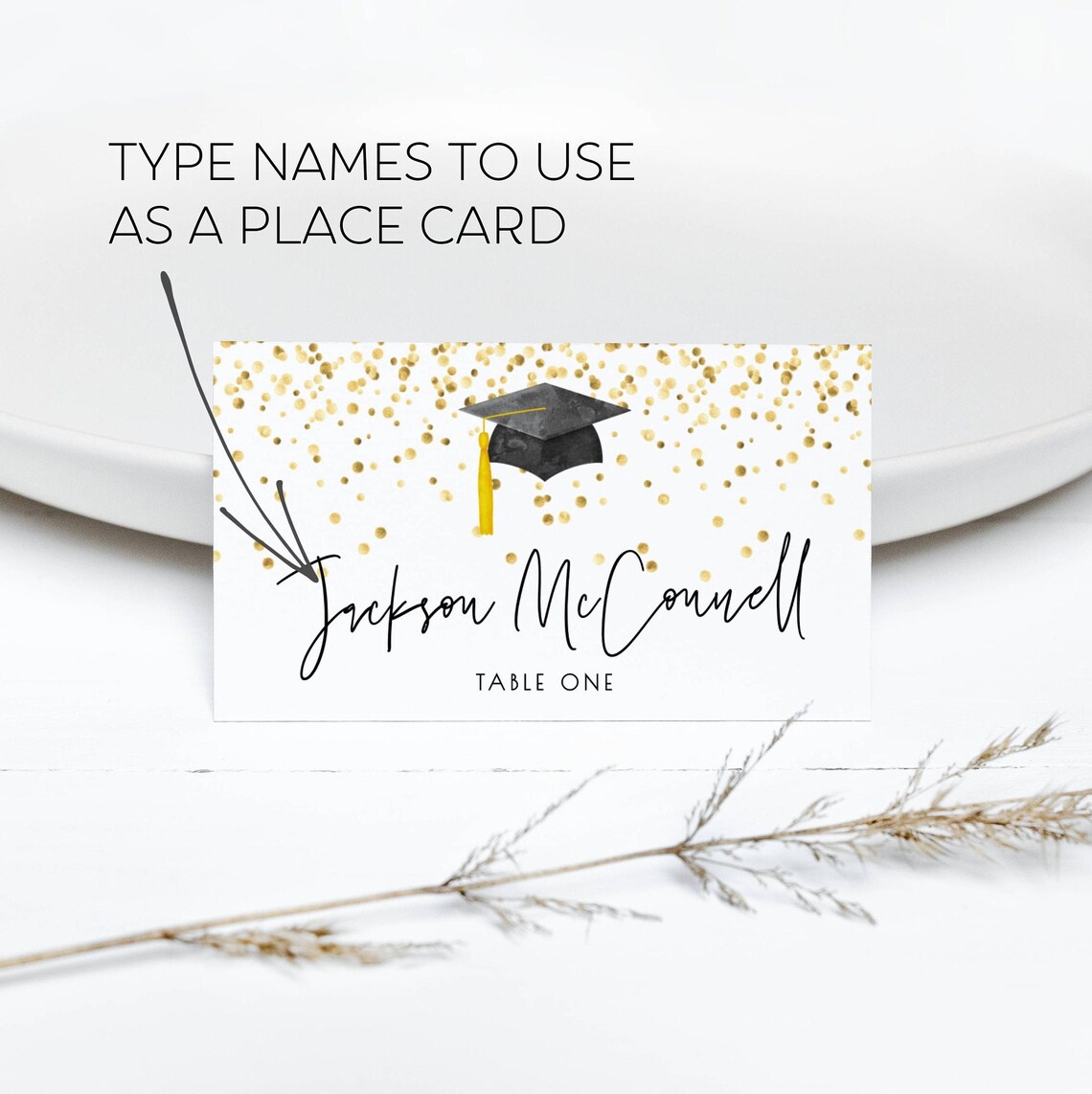 Graduation Party Food Label Template Printable Buffet Tent - Etsy