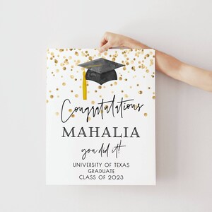 Graduation Welcome Sign Template, Printable Congratulations Graduate ...