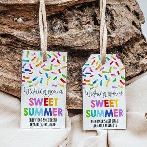 Have A Sweet Summer Gift Tag Template, Printable Sprinkles End of ...