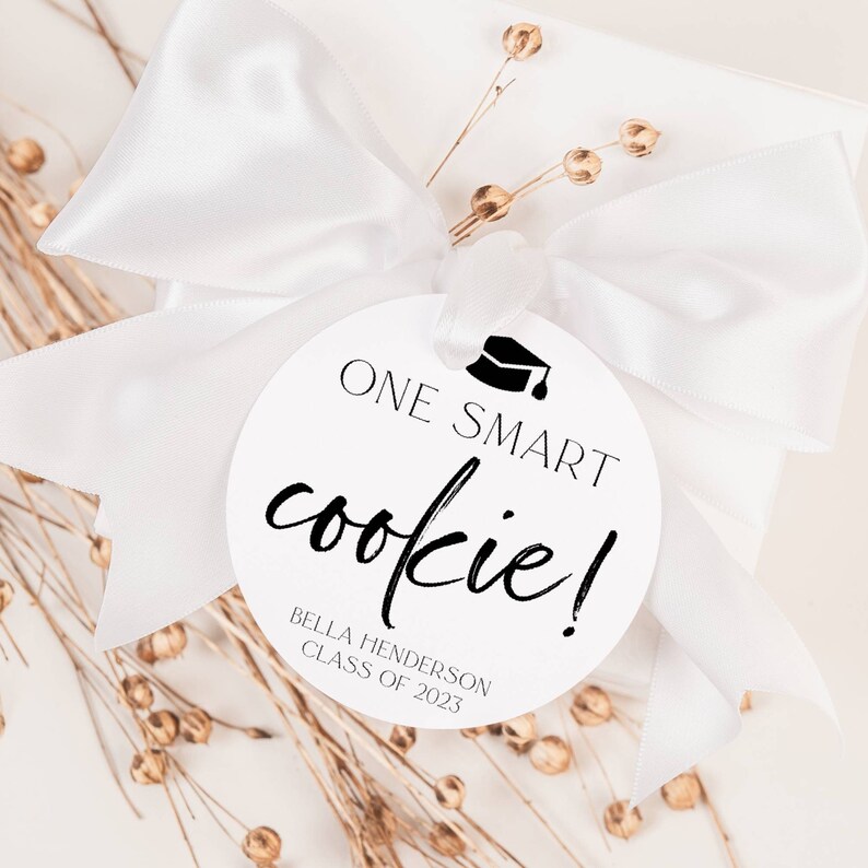 Printable Graduation One Smart Cookie Sticker Template - Etsy