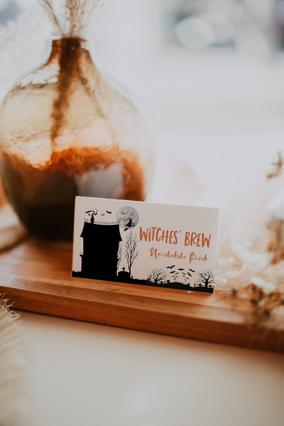 Halloween Food Label Template Printable Haunted House Buffet - Etsy