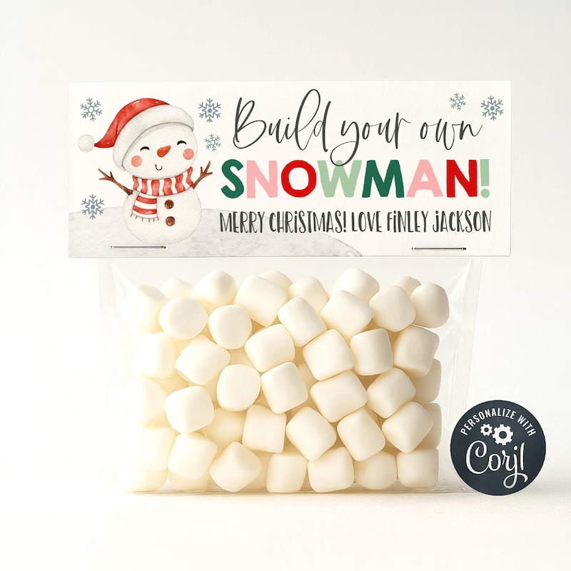 Snowman Bag Topper - Etsy