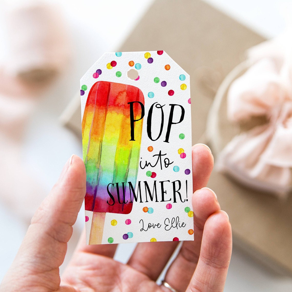 Summer Popsicle Gift Tag Template Printable Pop Into Summer - Etsy
