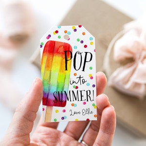 Summer Popsicle Gift Tag Template, Printable Pop Into Summer End of ...