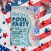 4th of July Pool Party Invitation Template, Printable July Fourth ...