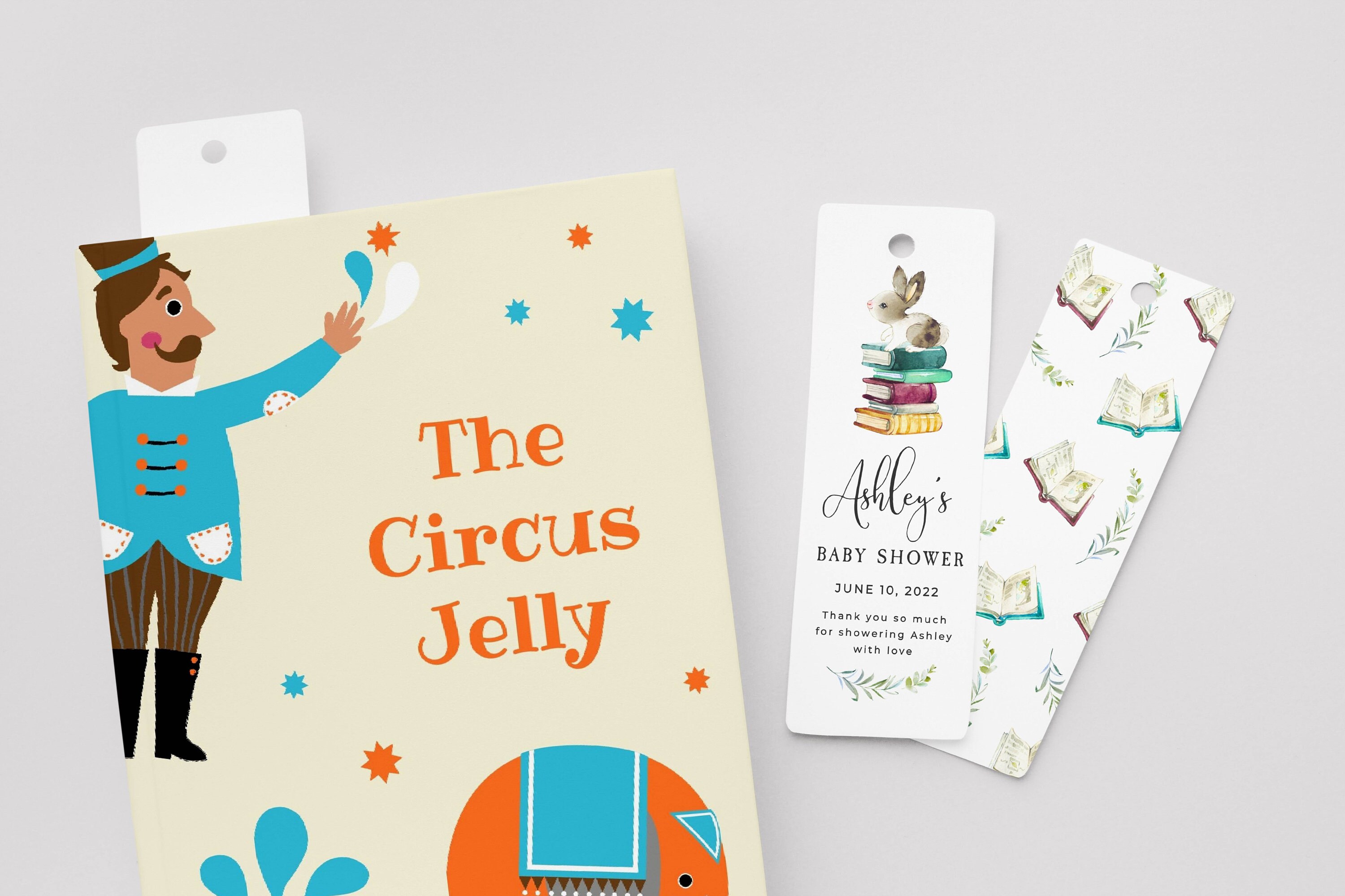 Storybook Baby Shower Bookmark Template Printable Book Themed | Etsy