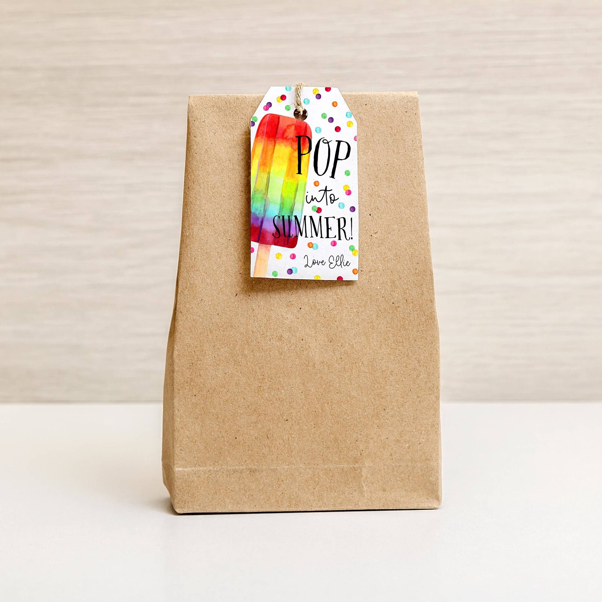 Summer Popsicle Gift Tag Template, Printable Pop Into Summer End of ...
