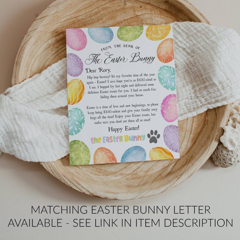 Editable Letter From the Easter Bunny Envelope Template, Printable ...