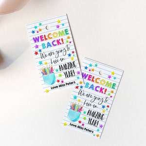 Editable Welcome Back to School Tag Template Printable First - Etsy