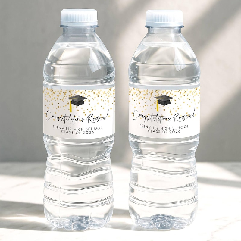 Graduation Water Bottle Labels - Etsy