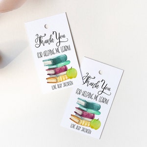 Printable Teacher Appreciation Gift Tag Template, Thank You for Helping ...