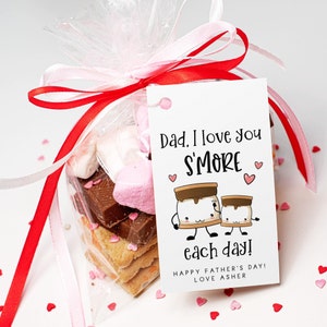 Father's Day S'mores Gift Tag Template, Printable Fathers Day Favor Tag ...
