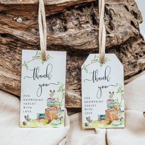 Storybook Baby Shower Gift Tag, Printable Book Themed Favor Tags ...