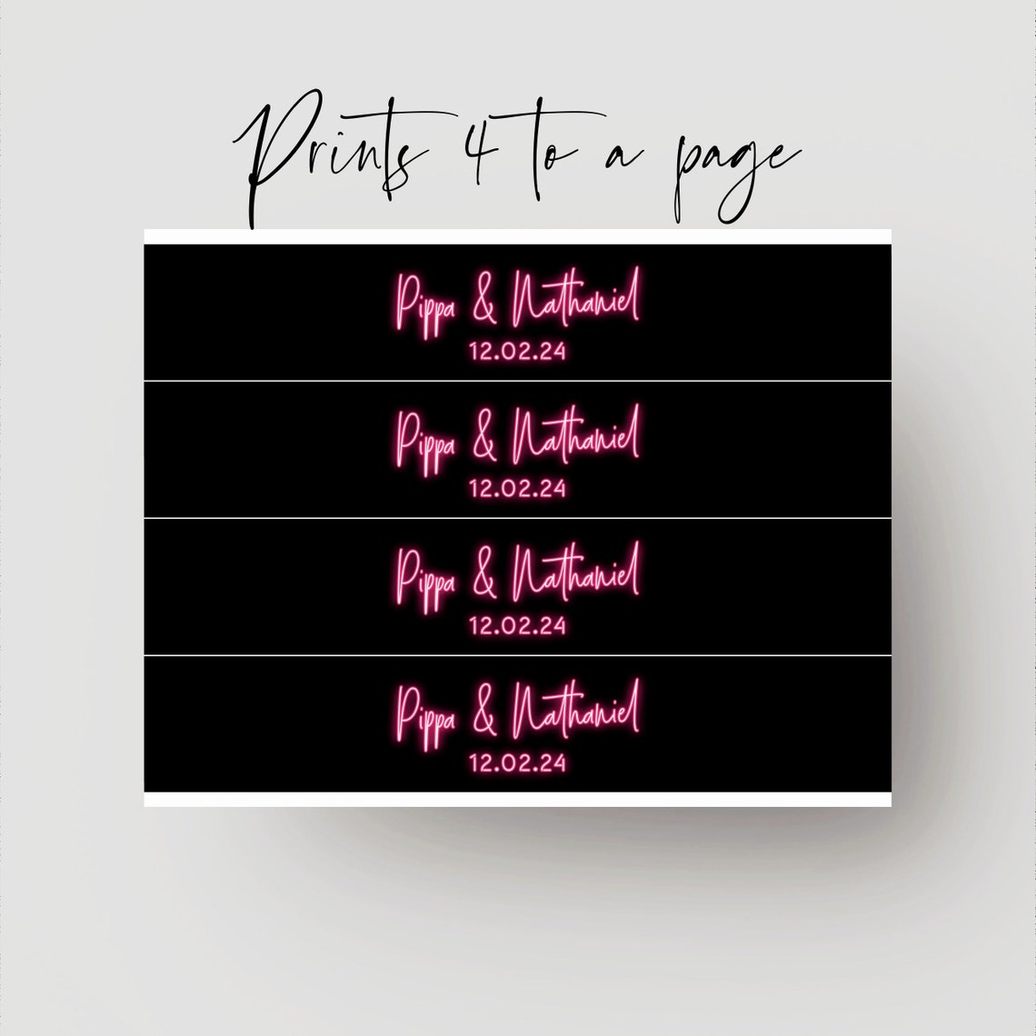 Neon Tropical Belly Band Template, Printable Beach Destination Wedding ...