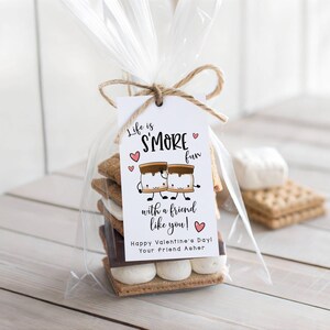 Printable S'mores Valentine's Day Gift Tags, Life is More Fun With A ...