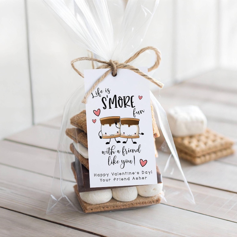 Printable S'mores Valentine's Day Gift Tags, Life is More Fun With A ...