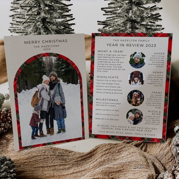 Family Update Christmas Card Template - Etsy