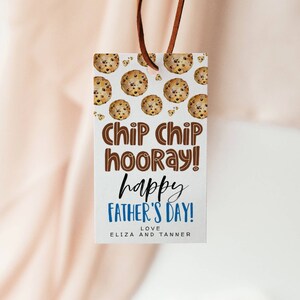 Father's Day Cookies Gift Tag Template, Printable Chip Chip Hooray ...