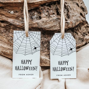 Halloween Printable Gift Tag Template, Editable Trick or Treat Tags ...