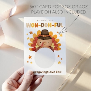 Thanksgiving Play Doh Card Template, Printable Won-doh-ful Cute Turkey ...