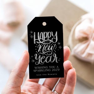 Happy New Year Gift Tag Template, Printable New Year's Eve Party Favor ...