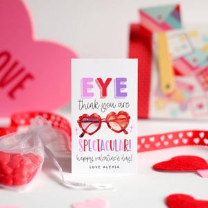 Editable Sunglasses Valentine's Day Gift Tag Template, Printable Eye ...