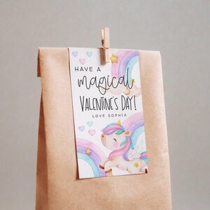 Unicorn Valentine's Day Gift Tag Template, Printable Have A Magical ...