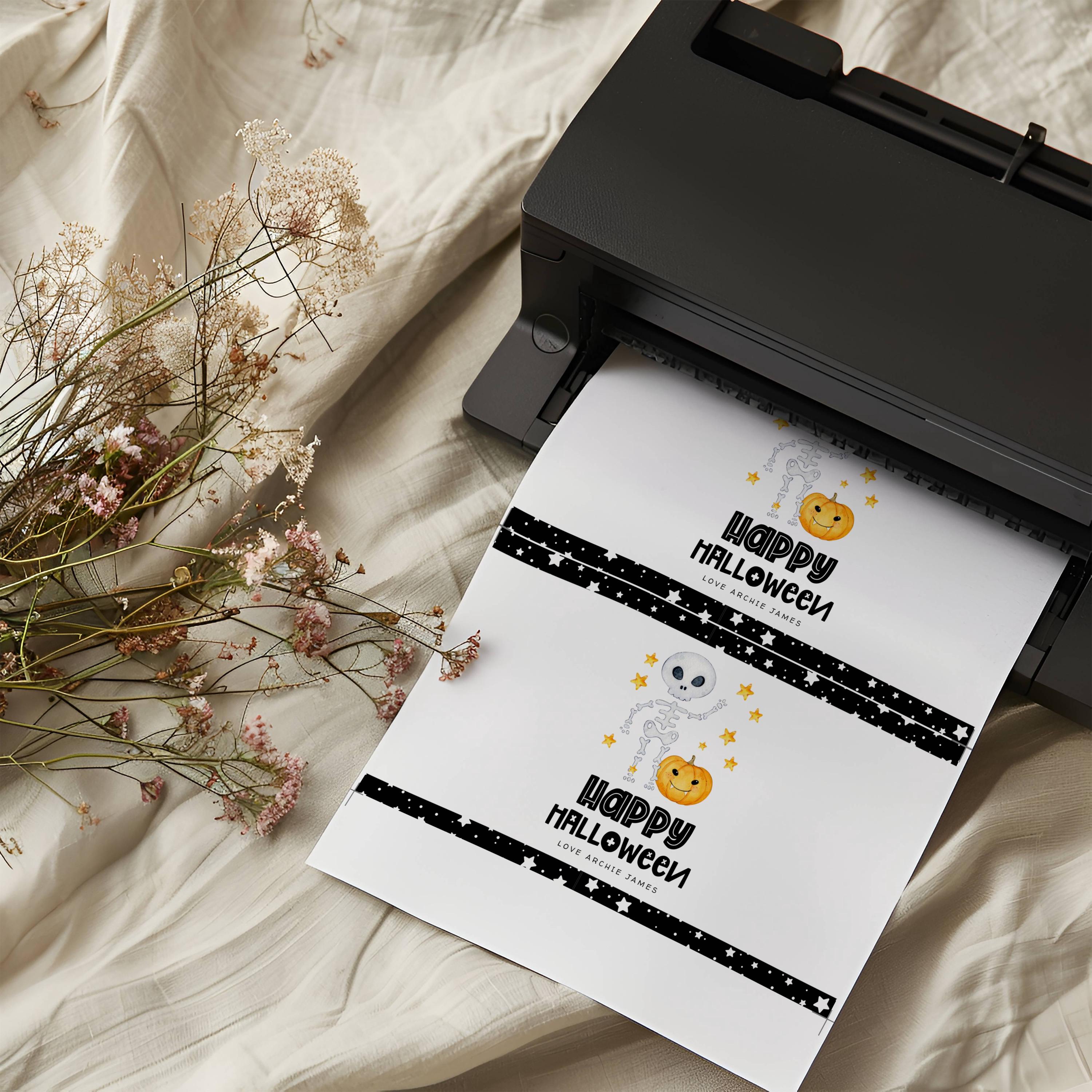 Printable Halloween Skeleton Pouch Wrapper Template, Cute Applesauce ...