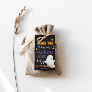 Halloween Teacher Gift Tag Template, Printable Fab-boo-lous Favor Tags ...