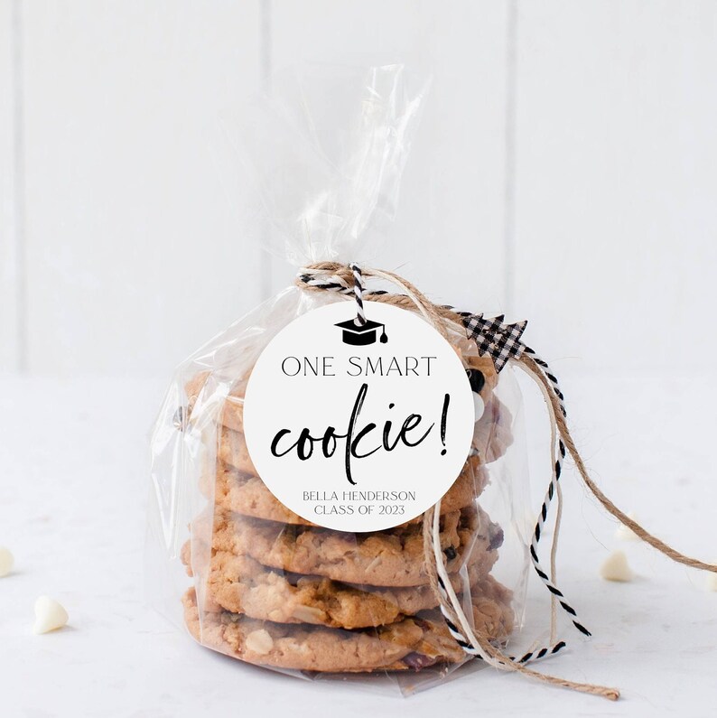 Printable Graduation One Smart Cookie Sticker Template - Etsy