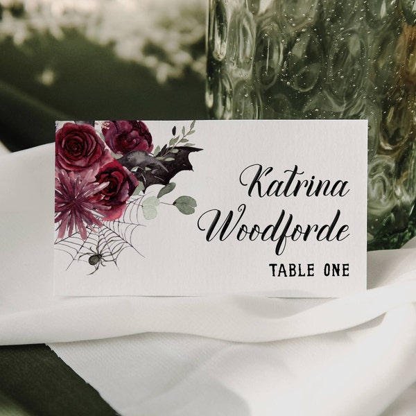 Halloween Place Card - Etsy