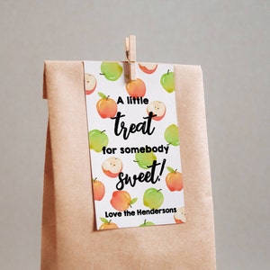 Apple Gift Tag Template, Printable Apples Favor Tag, Editable Sweet ...