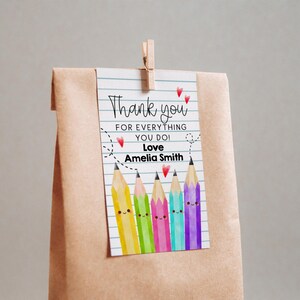 Teacher Appreciation Pencil Gift Tag Template, Printable You're A Sharp ...