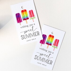 Have A Sweet Summer Gift Tag Template, Printable End of School Favor ...