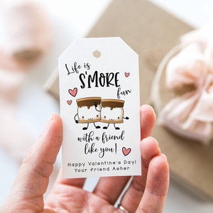 Printable S'mores Valentine's Day Gift Tags, Life is More Fun With A ...