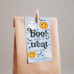 Editable Halloween Ghost Gift Tag Template, Printable Boo Here's A ...