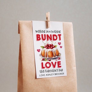 Wishing You Nothing Bundt Love Valentine's Day Gift Tag Template ...