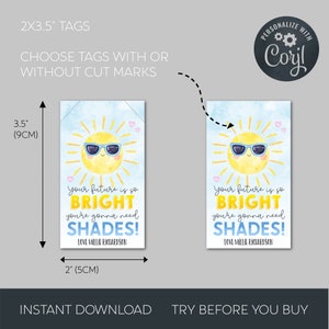 Your Future is so Bright You're Gonna Need Shades Gift Tag Template ...